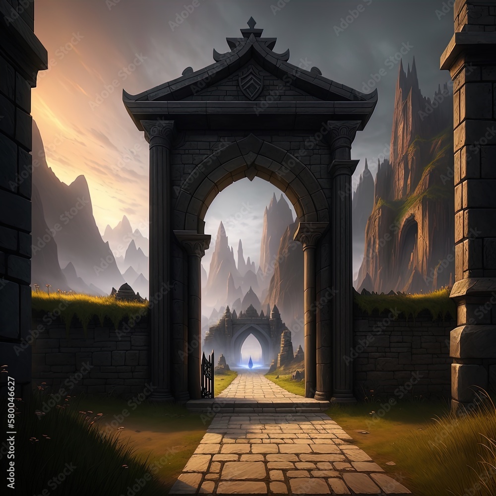 A gate leading to a mysterious and foreboding land. Great for dark ...