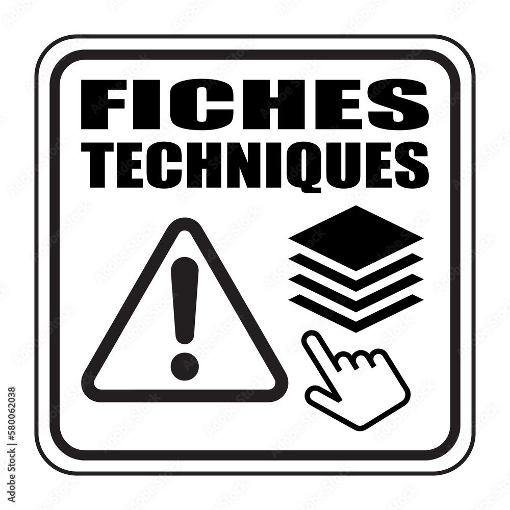 Logo fiches techniques. Stock Vector | Adobe Stock