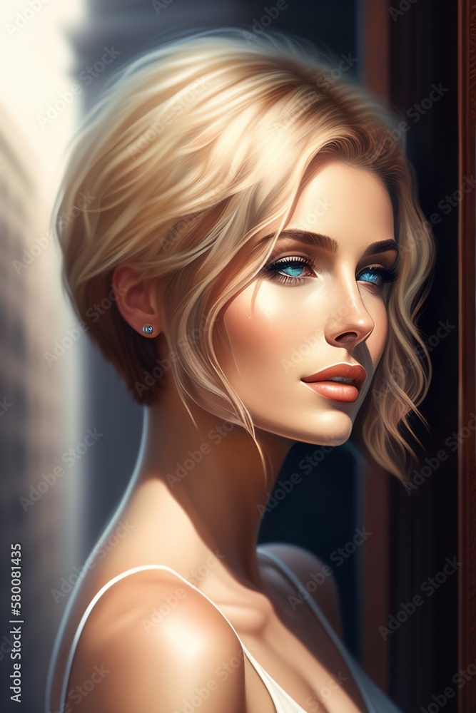 Ai Generative Illustration Graphic Design Art World Beautiful Girl