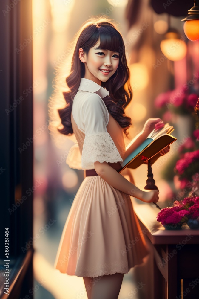 Ai Generative Illustration Graphic Design Art World Beautiful Girl