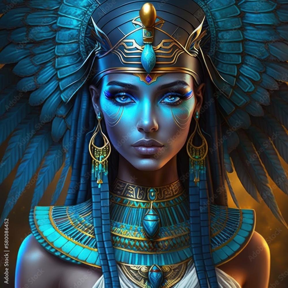 Egyptian goddess Isis, Generative AI Stock Illustration | Adobe Stock
