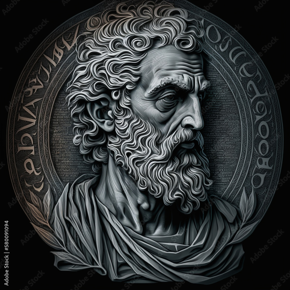 Ancient Greek philosopher Gorgias. Created with Generative AI ...