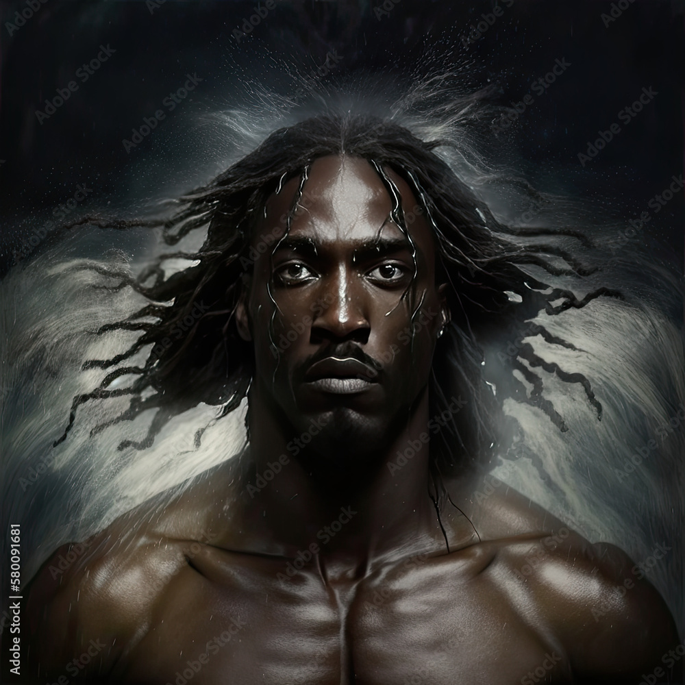 Black Jesus Christ Calm in the Midst of a Storm Created Using ...