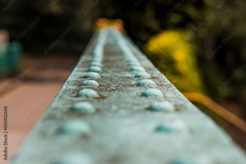 Steel structure of the bridge on the hydrotechnical facility in Wrocław ...