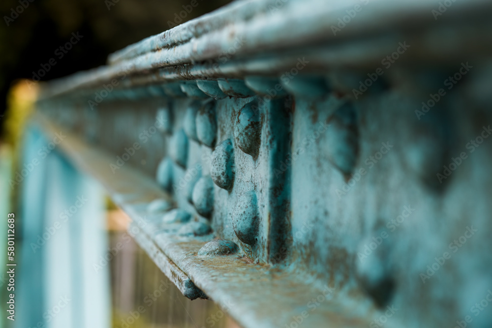 Steel structure of the bridge on the hydrotechnical facility in Wrocław ...