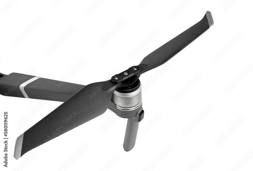 Part of the Drone, Drone Propeller isolated over white background Stock ...