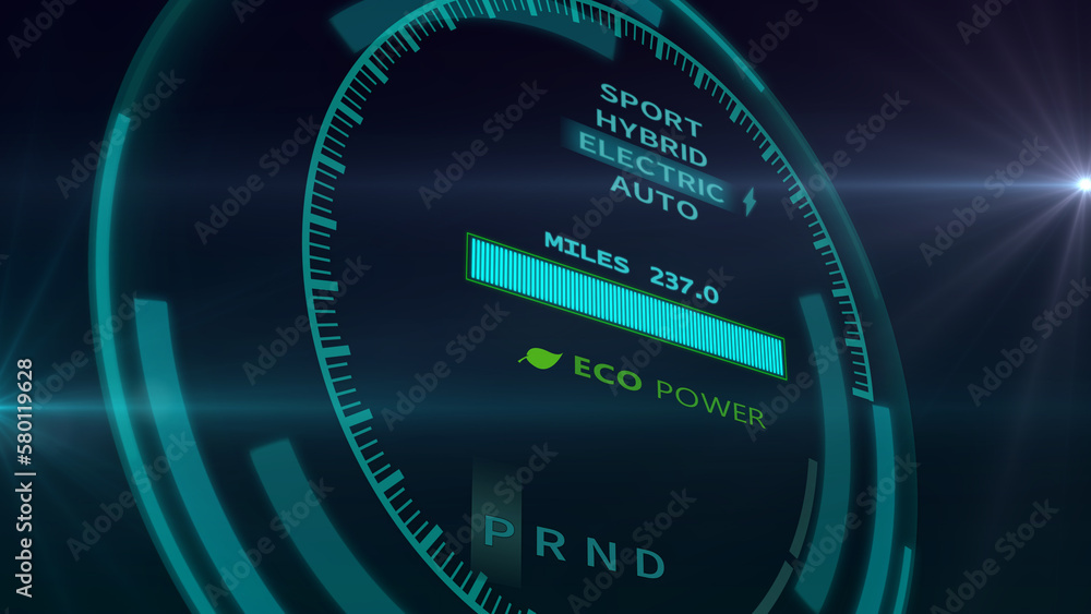 Electric Car EV battery charging ui display charging station charging ...