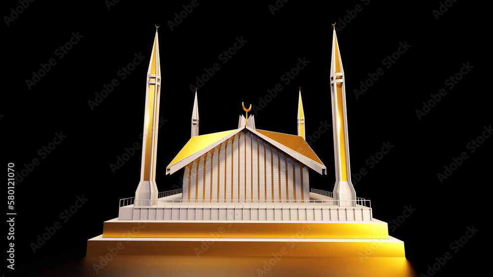 The Faisal Mosque, Front Faisal Mosque national mosque of Pakistan ...