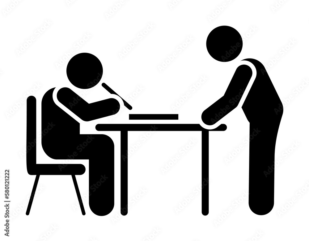 Student class write teacher pictogram icon on white background Stock ...