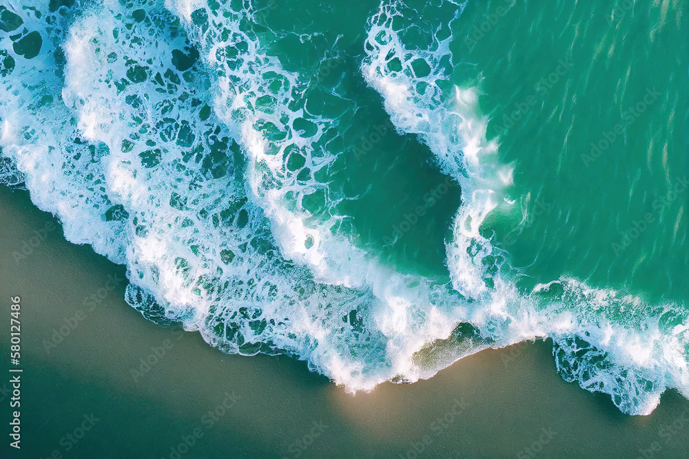 Spectacular aerial top view background photo of ocean sea water white ...
