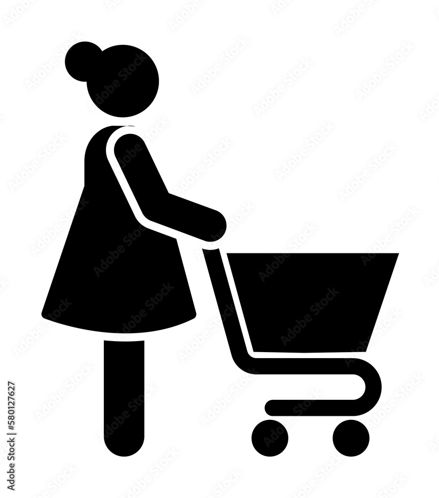 Man, shopping, supermarket icon. Element of daily routine pictogram ...