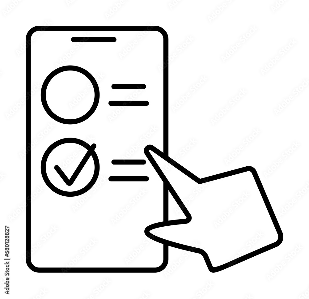 Education quiz smartphone icon. Simple line, outline of e-learning ...
