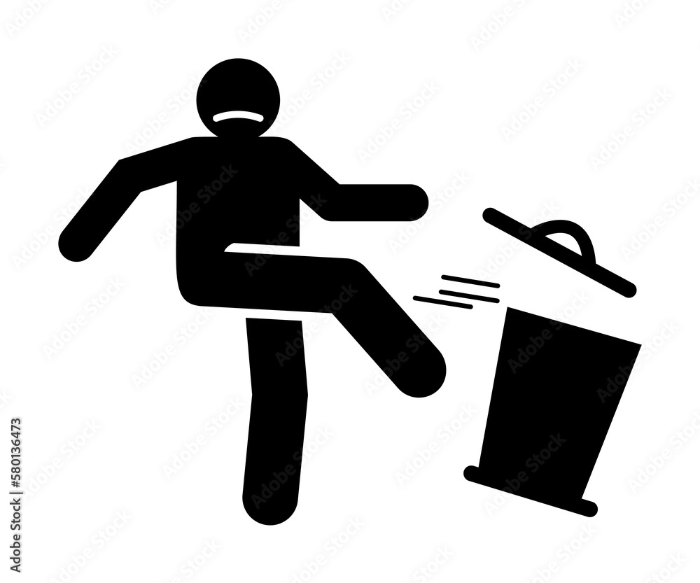 Man, aggressive icon. Element of negative character traits icon ...