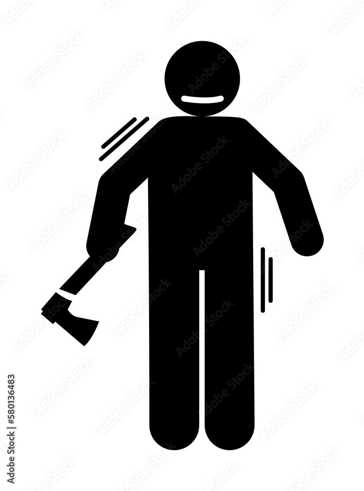 ภาพประกอบสต็อก Ghastly, horrible, horror icon. Element of negative ...