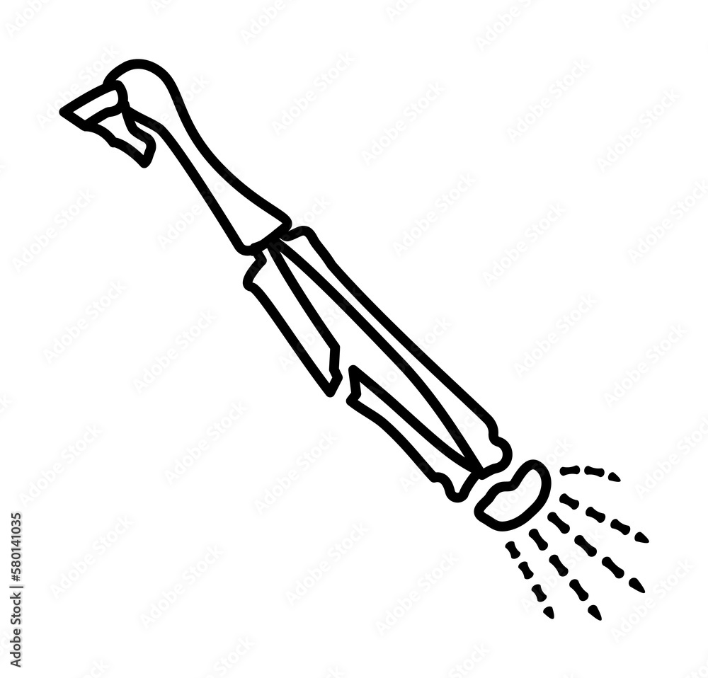 Hand fracture arm crack bone icon. Simple line, outline elements of ...