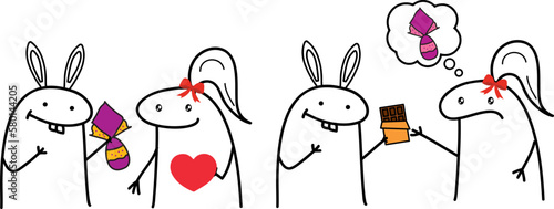 Plakat Meme internet. Flork: Happy Easter. Man presenting a boy with a ...