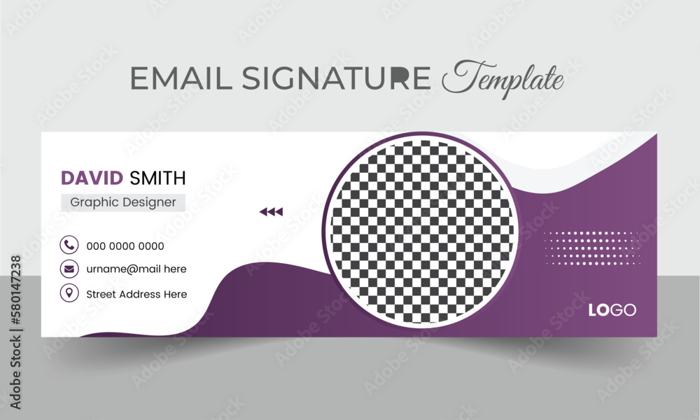 Business email signature with an author photo place modern and minimal ...