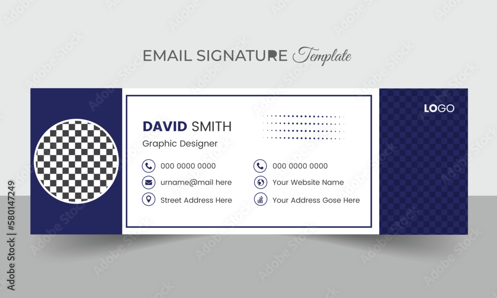 Business email signature with an author photo place modern and minimal ...
