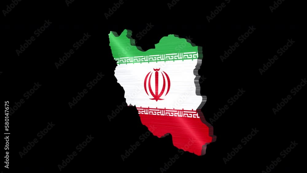 Vidéo Stock 3D animation of Iran map rotating, isolated by alpha ...