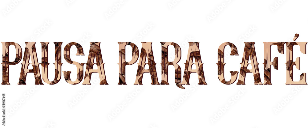 pausa para café- coffee break - quote Português - drawing coffee beans ...