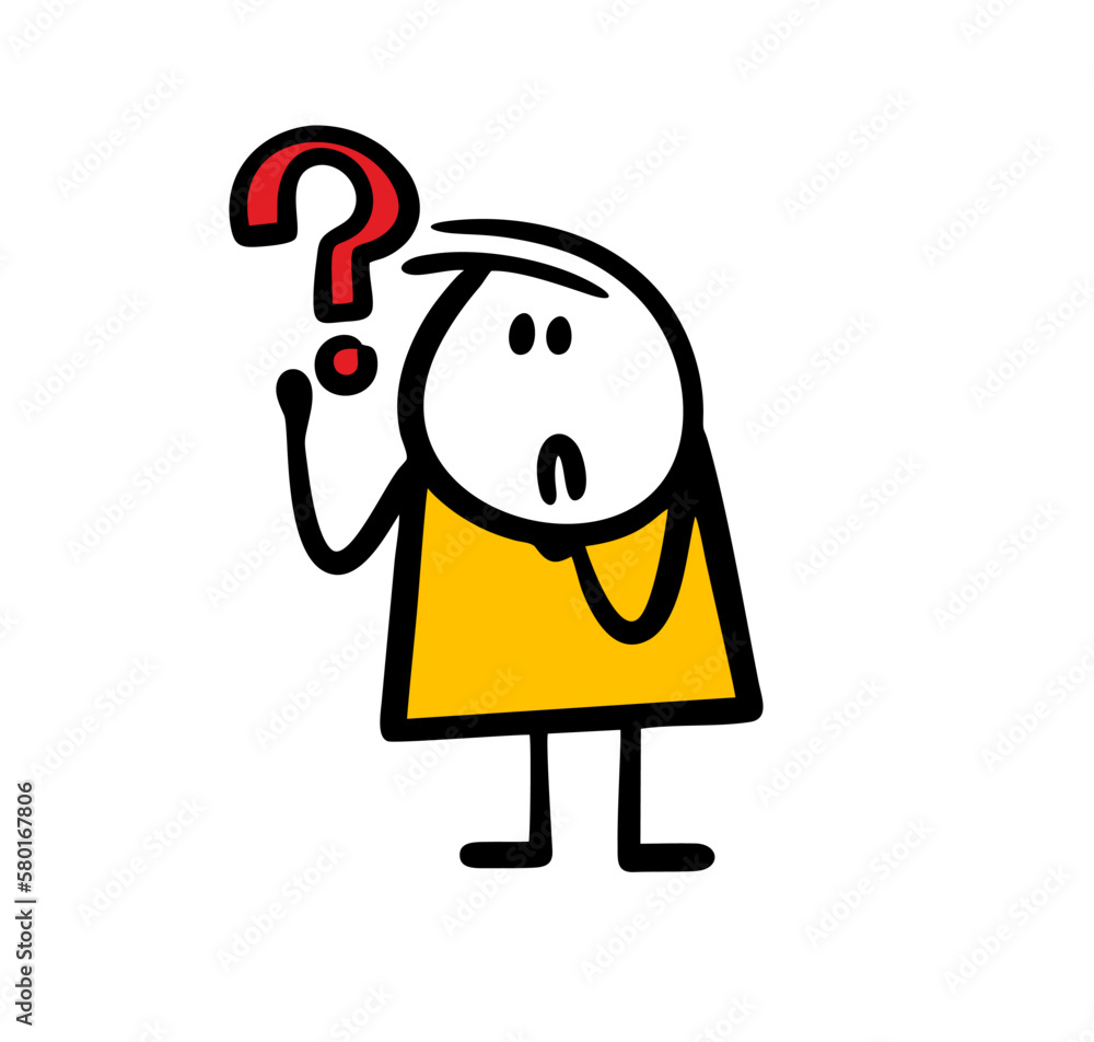 Funny Question Mark Cartoon