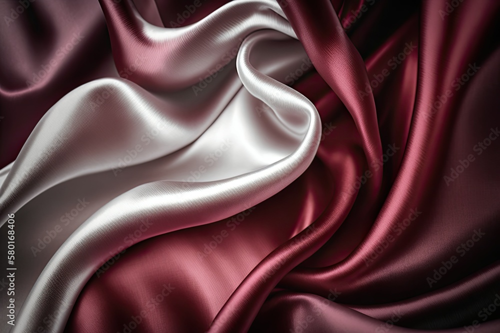 maroon silk silky satin fabric elegant extravagant luxury wavy shiny ...