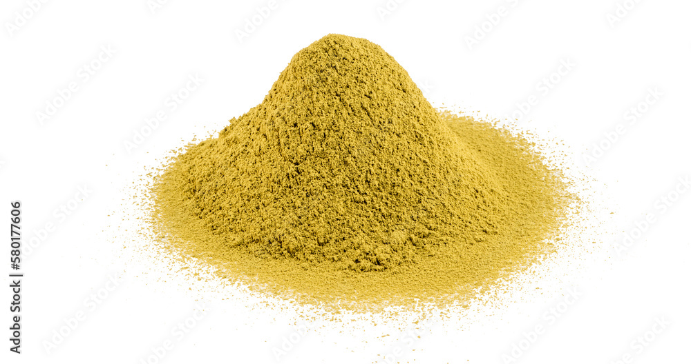 Mitragyna speciosa or Red Kratom Powder on a transparent background ...