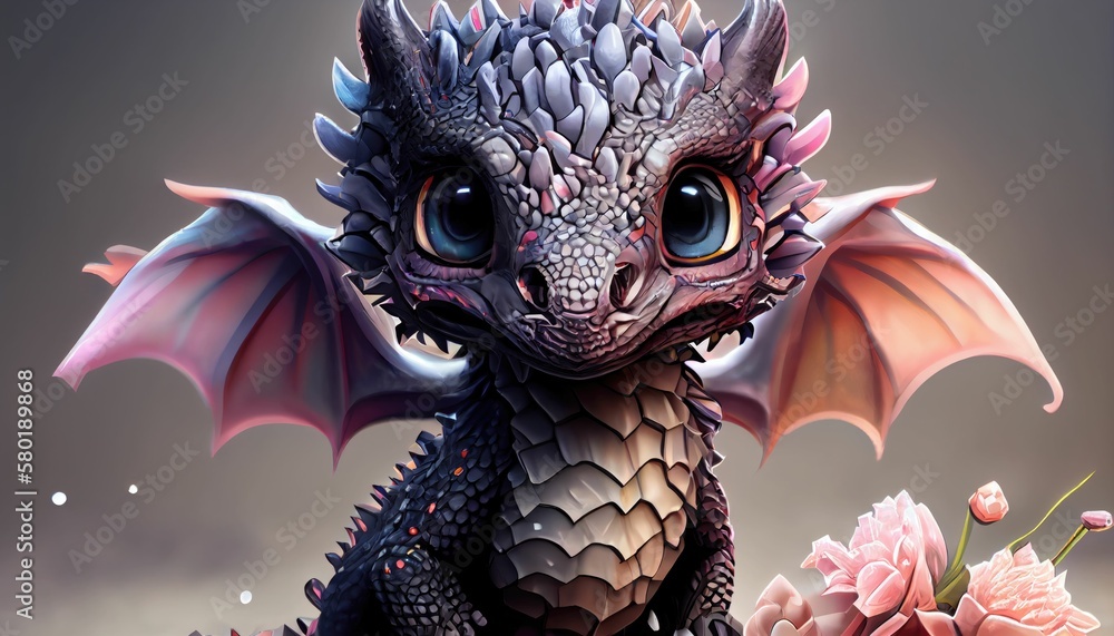 Hyper-realistic Chibi Dragon in Full Body Detail: A Stunning 8K HD ...