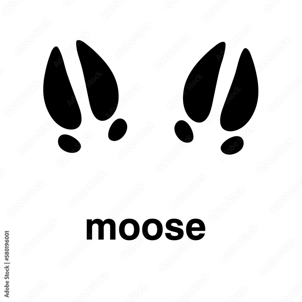 Moose Foot print , moose animal paw print icon..eps Stock Vector ...