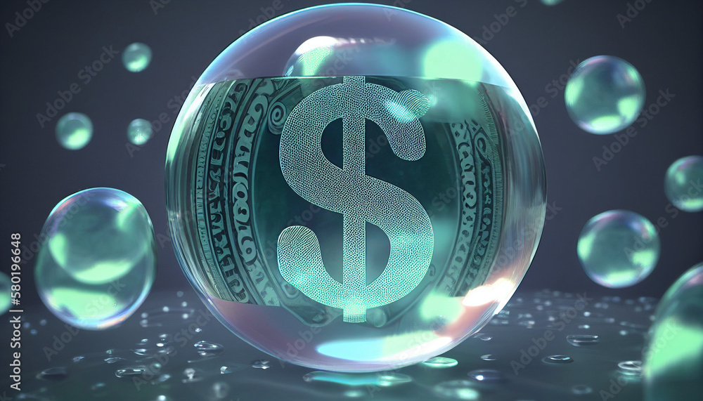 "Financial Bubble: The Inflated Market" - A stock photo that captures ...