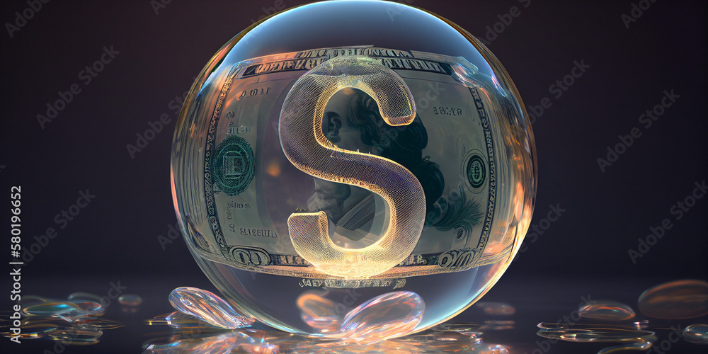 "Financial Bubble: The Inflated Market" - A stock photo that captures ...