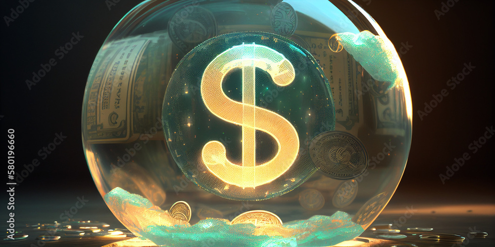"Financial Bubble: The Inflated Market" - A stock photo that captures ...