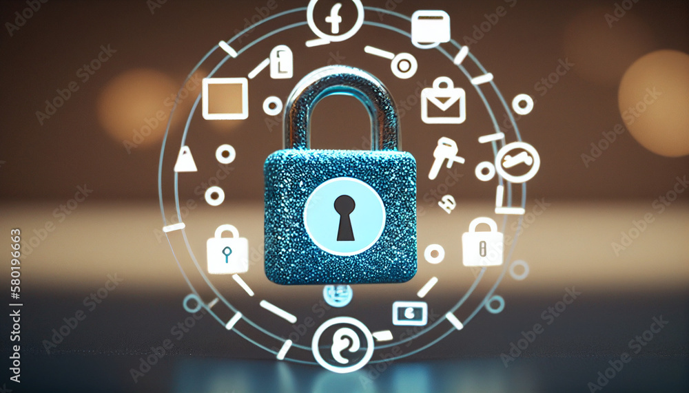 "Locked and Secure: Protecting Your Digital Assets" - A stock photo ...