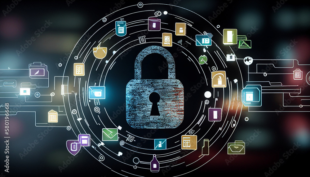 "Locked and Secure: Protecting Your Digital Assets" - A stock photo ...