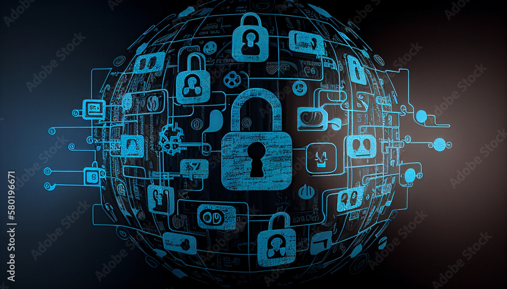 "Locked and Secure: Protecting Your Digital Assets" - A stock photo ...