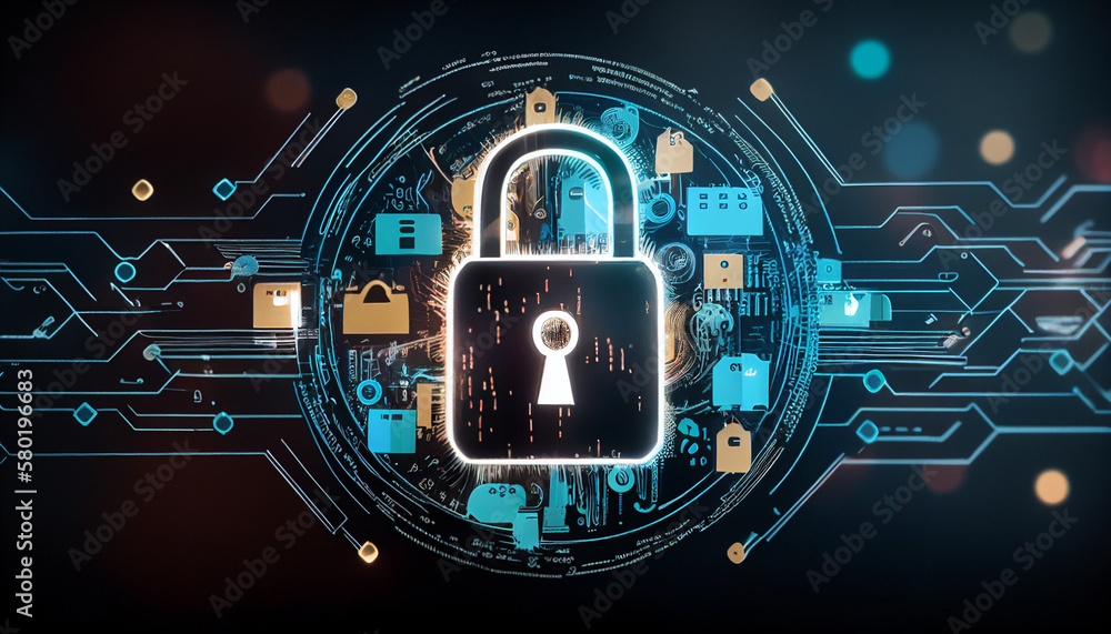 "Locked and Secure: Protecting Your Digital Assets" - A stock photo ...