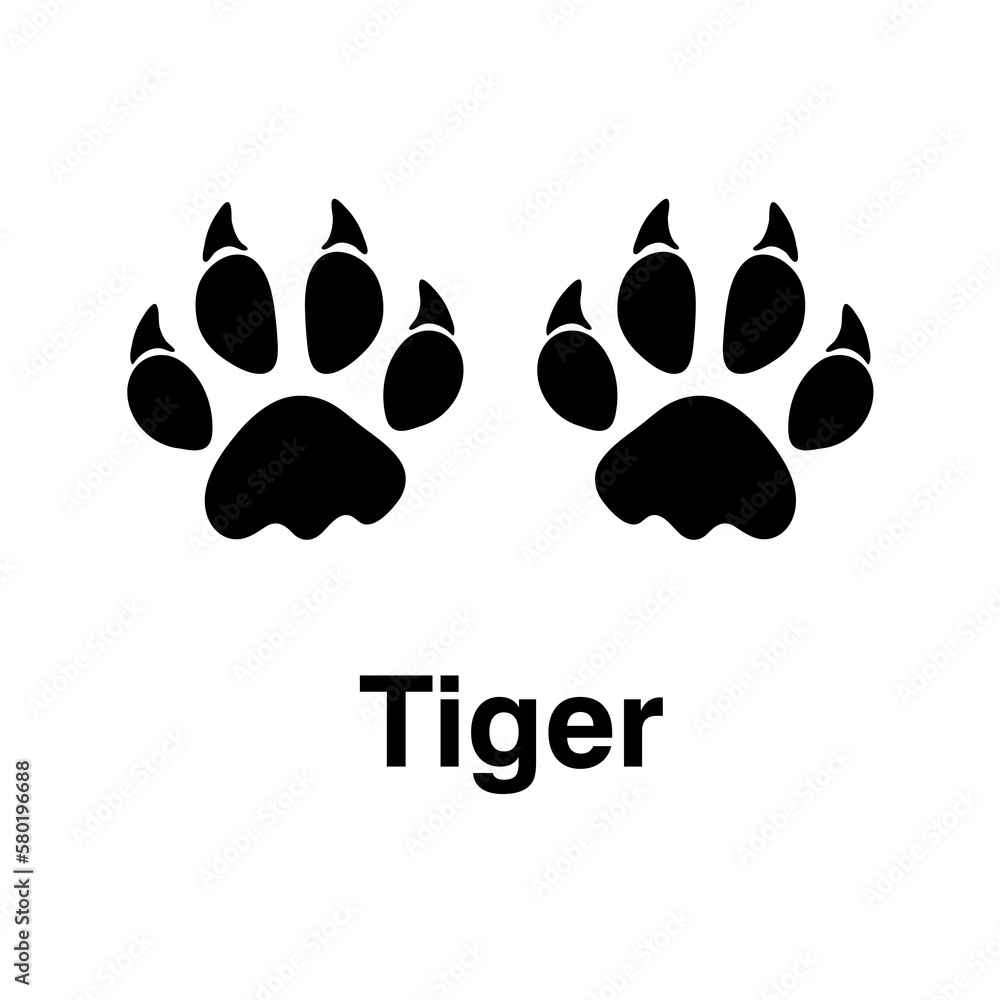 White Tiger Paw Print