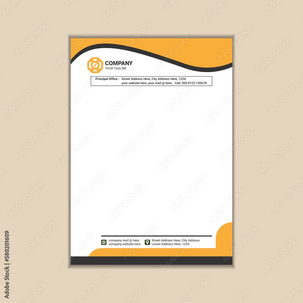 "Professional A4 Letterhead Design for Modern Businesses" Stock Vector ...