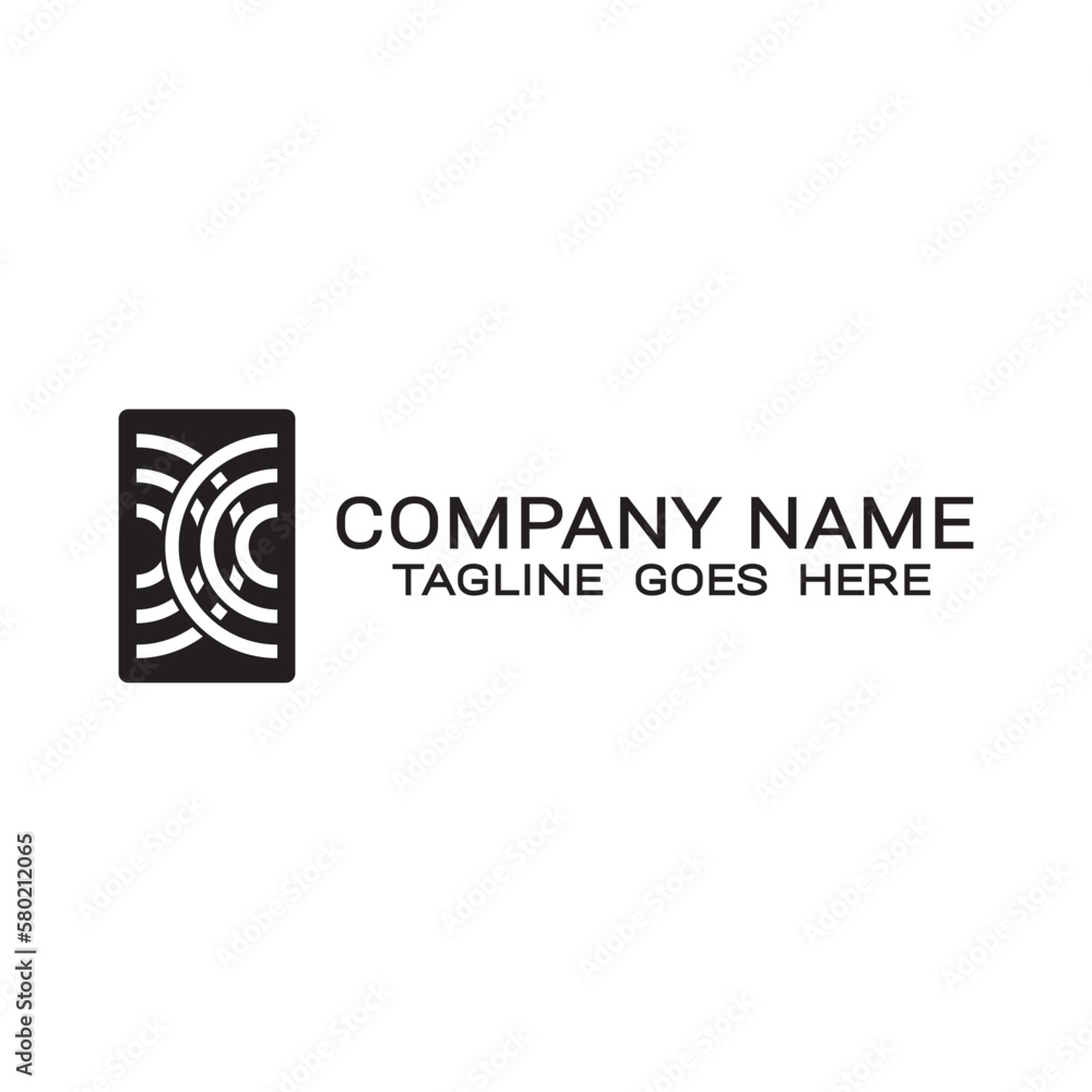 logo template business letter c and d semi circle design. Stock Vector ...