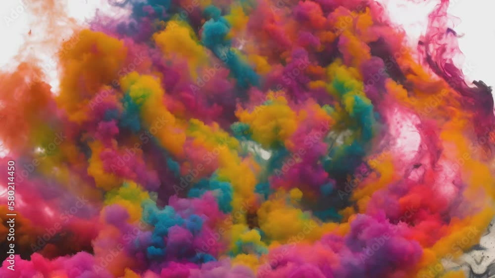 Wideo Stock: abstract splash painting watercolor hand drawn on dark ...