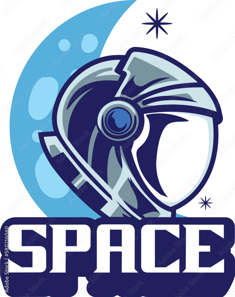 Vector astronaut helmet mascot logo template for esport and sport logo ...