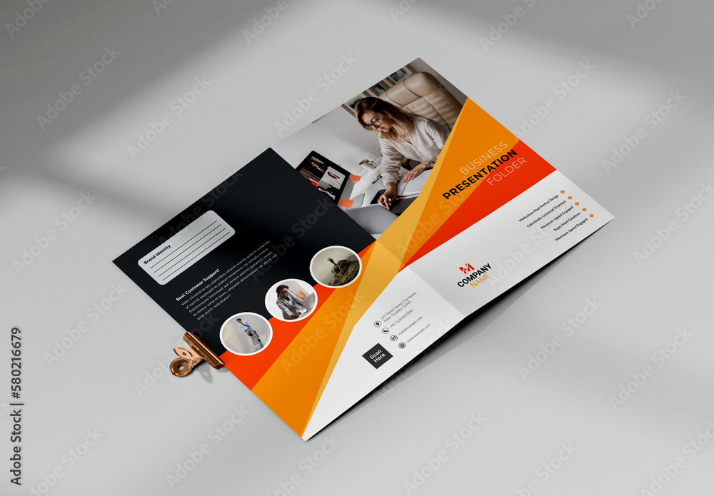 Creative Presentation Folder Layout Stock Template | Adobe Stock