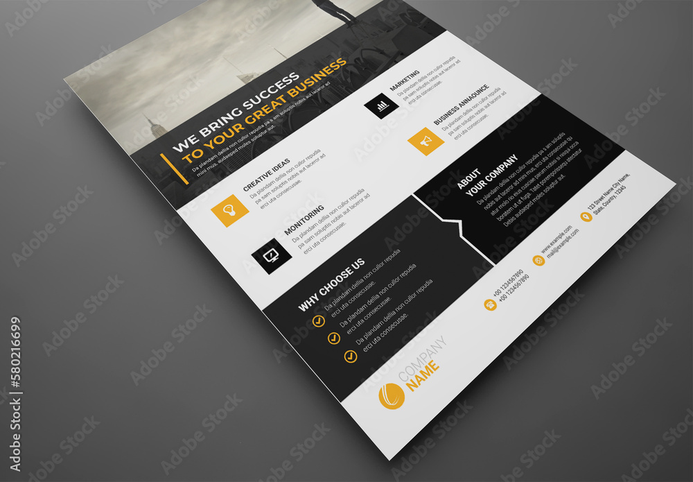 Multipurpose Flyer Layout Stock Template | Adobe Stock