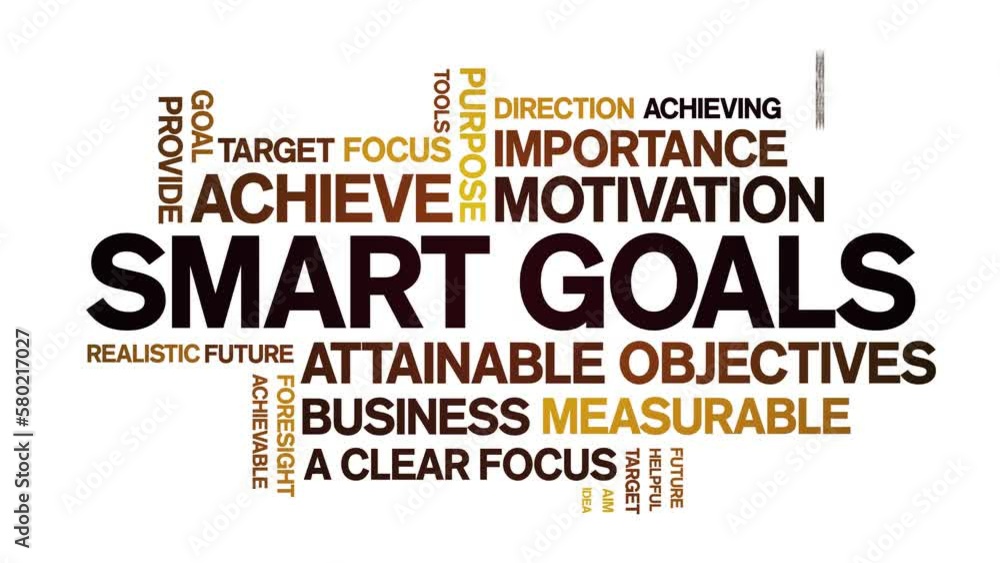 Smart Goals animated tag word cloud;text design animation kinetic ...