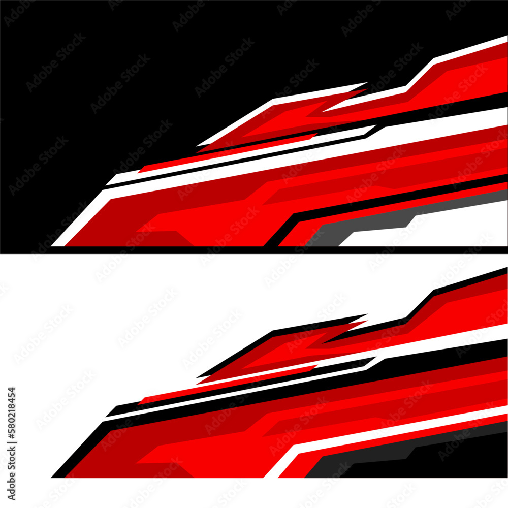 Car sticker wrap livery vector design. racing car body stickers Stock ...