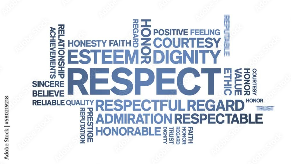 Respect animated tag word cloud;text design animation kinetic ...