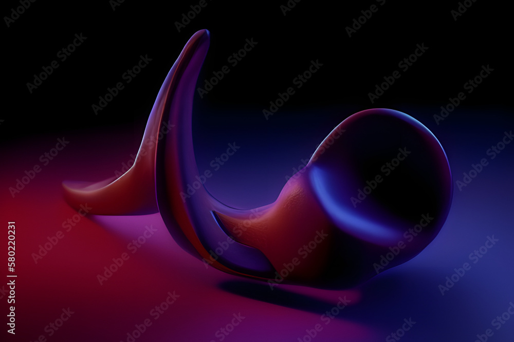 Abstract smooth curvy 3d holographic gradient render waves render ...