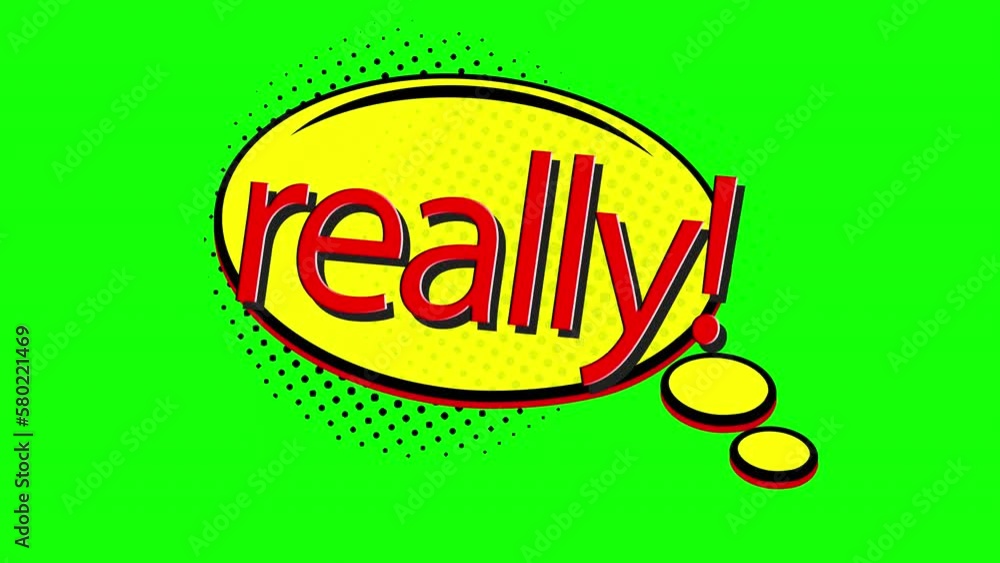 cartoon really word Comic speech Bubble loop Animation video ...