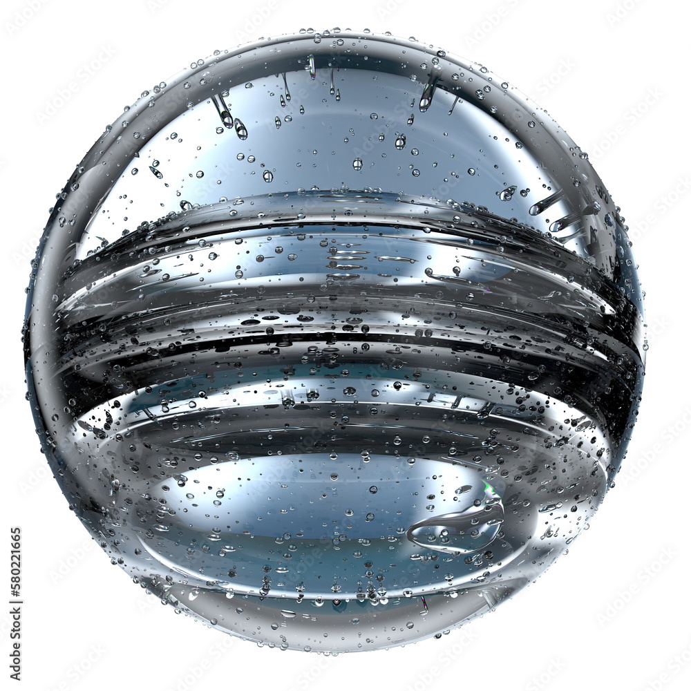 Transparent organic refraction and reflection water droplets isolated ...