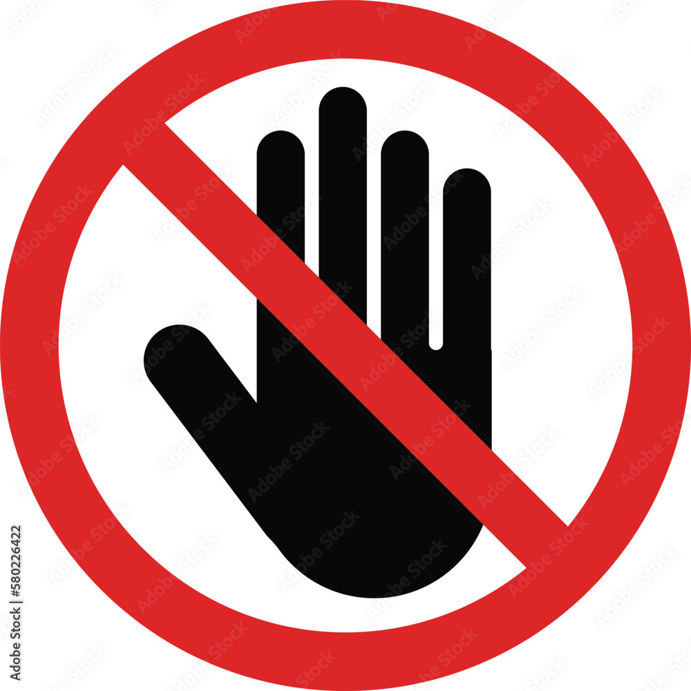 Plakat Stop hand icon . Hand forbidden sign, no entry, do not touch ... Plakat Stop hand icon . Hand forbidden sign, no entry, do not touch ...